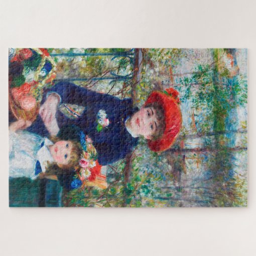 Two Sisters - Renoir Impressionist Painting 1881 Jigsaw Puzzle | Zazzle