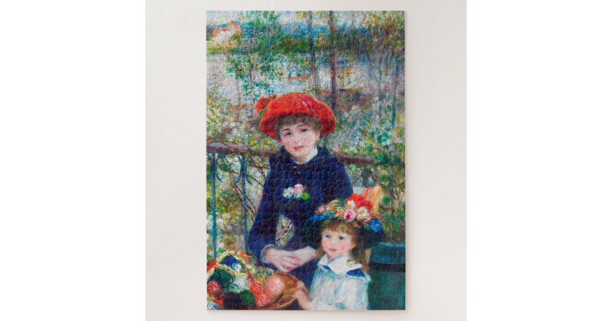 Two Sisters - Renoir Impressionist Painting 1881 Jigsaw Puzzle | Zazzle