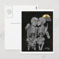 Two Skeletons Talking postcard | Zazzle