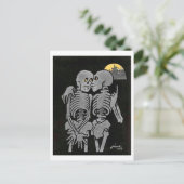 Two Skeletons Talking postcard | Zazzle