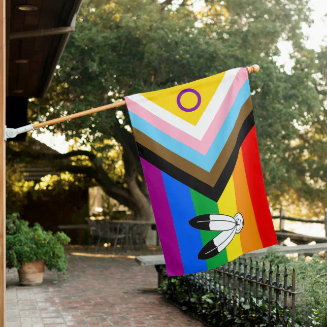 Two-Spirit LGBTQ+ Inclusive Progress Pride Flag | Zazzle