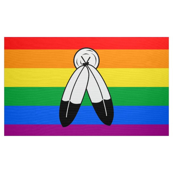 LGBTQ+ Two-Spirit Progress Pride Flag Fabric | Zazzle.com