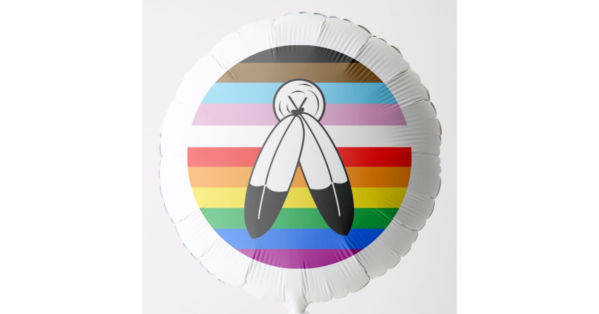 Two-Spirit LGBTQ+ Progress Pride Flag Balloon | Zazzle
