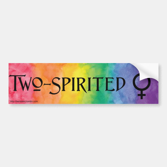 TWO SPIRITED bumper sticker | Zazzle.com
