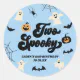 Two Spooky Blue Halloween 2nd Birthday Party Classic Round Sticker | Zazzle