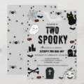 Two Spooky Ghost Halloween 2nd Birthday party Invitation | Zazzle