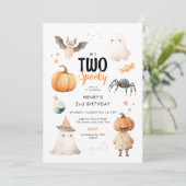 Two Spooky Halloween 2nd Birthday Invitation | Zazzle