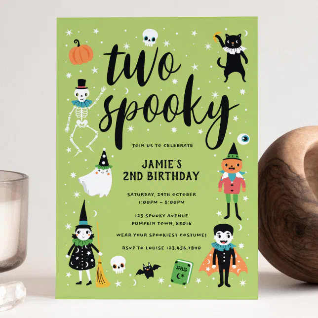 Two Spooky Halloween Invitation | Zazzle