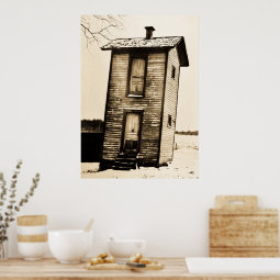 Two Story Outhouse Poster | Zazzle