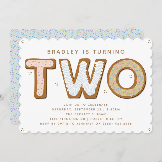 TWO Sweet 2nd Birthday Invitation | Zazzle