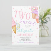 TWO Sweet Birthday Invitation | Zazzle