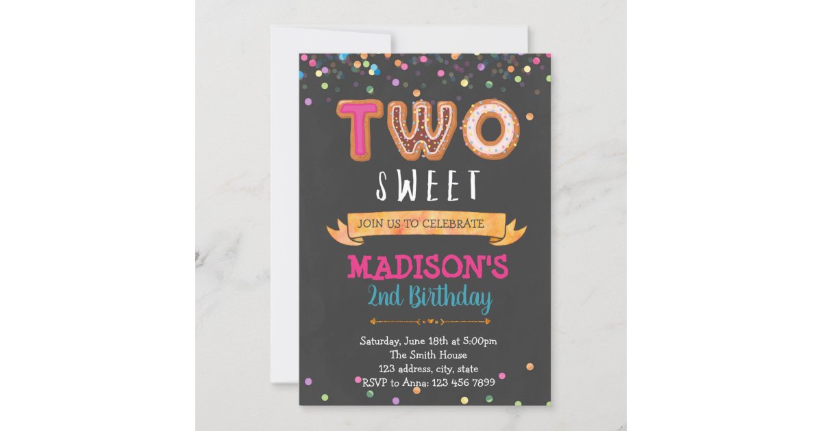 Two sweet birthday party invitation | Zazzle