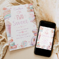 Two sweet candy pastel sweet treats 2nd birthday invitation | Zazzle