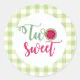 Two Sweet Watermelon 2nd Birthday Classic Round Sticker | Zazzle