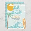 Two the Beach Surf Beach 2nd Birthday Invitation | Zazzle
