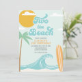 Two the Beach Surf Beach 2nd Birthday Invitation | Zazzle