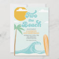 Two the Beach Surf Beach 2nd Birthday Invitation | Zazzle