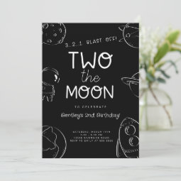 Two the Moon Invitation | Zazzle