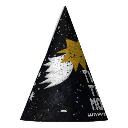 Two the Moon Kids Birthday Party Party Hat | Zazzle