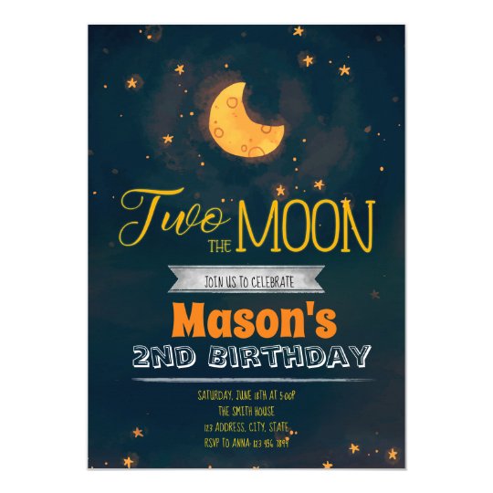 Two the moon party invitation | Zazzle.com