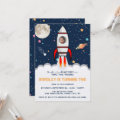 Two the Moon Rocket Ship 2nd Birthday Photo Invitation | Zazzle