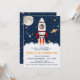 Two the Moon Rocket Ship 2nd Birthday Photo Invitation | Zazzle