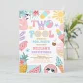 Two The Pool Summer 2nd Birthday Pool Party Invitation | Zazzle