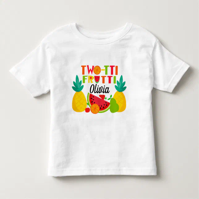 Two-tii frutti Second Birthday T-shirt For Girl | Zazzle