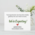 Two tiny hands, two tiny feet a baby girl/boy we announcement | Zazzle