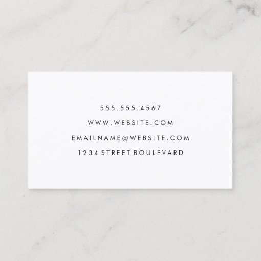 Two Tone Color Block Signature Business Card | Zazzle