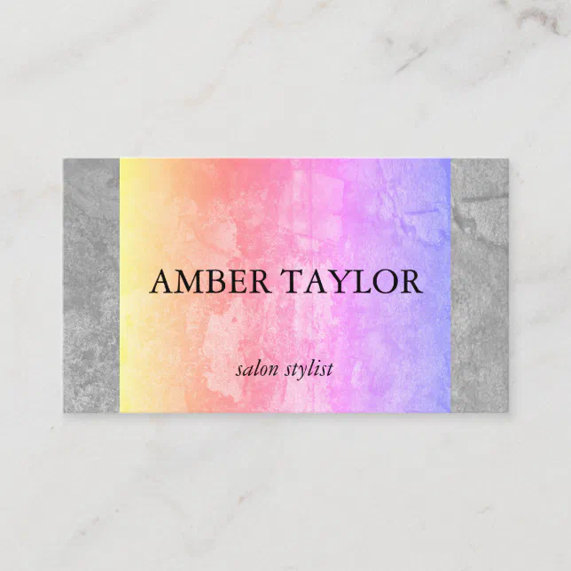 Two Tone Colorful Grunge Texture Business Card | Zazzle