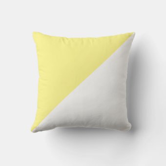 Two Tone Diagonal Light Yellow Throw Pillow | Zazzle