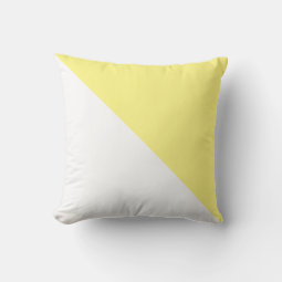 Two Tone Diagonal Light Yellow Throw Pillow | Zazzle