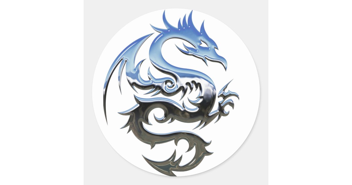 two tone dragon stickers | Zazzle