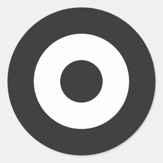 Two Tone Mod Round Sticker | Zazzle.com