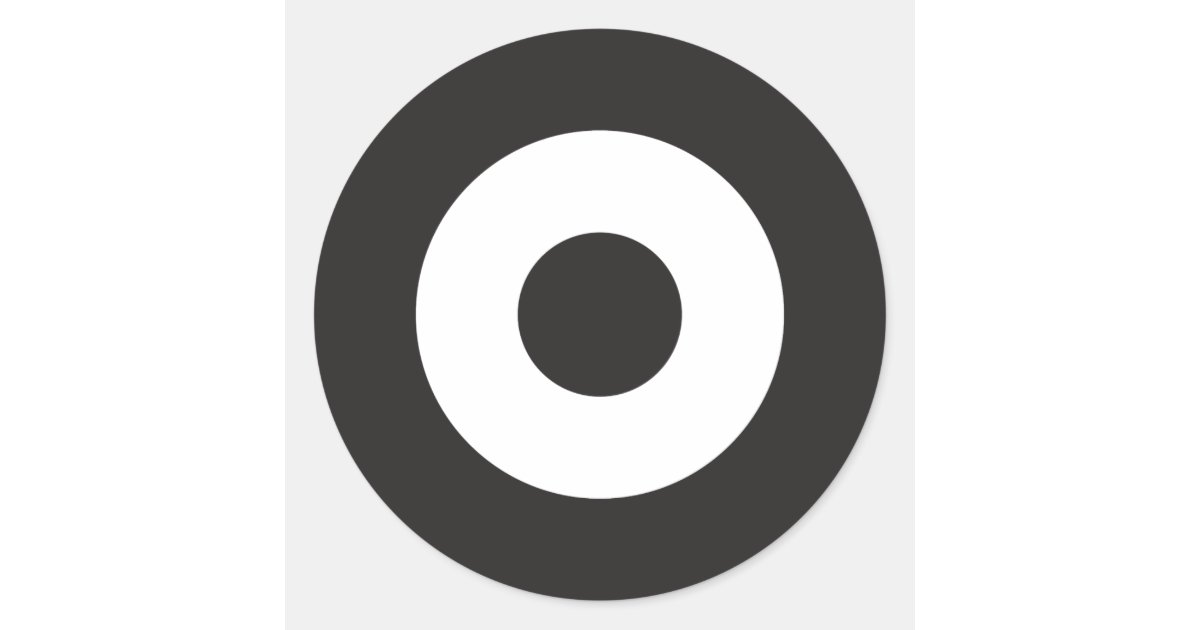 Two Tone Mod Round Sticker | Zazzle