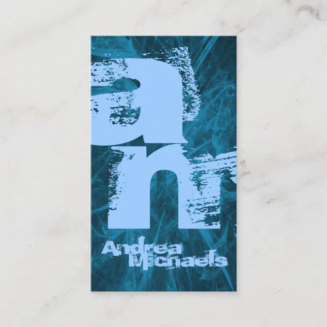 Two Tone Monogram Business Card | Zazzle