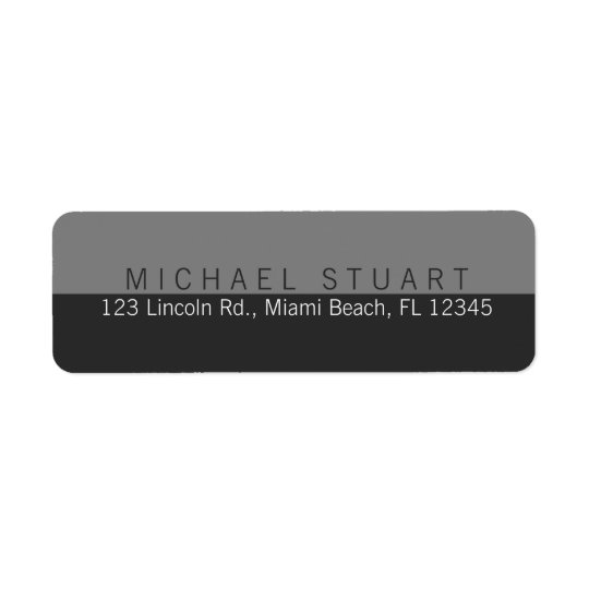 Two Tone | Simple Modern Minimalist Custom Color Label | Zazzle.com