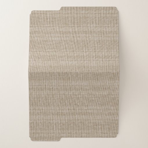 Two Tones Beige Faux Linen File Folder | Zazzle
