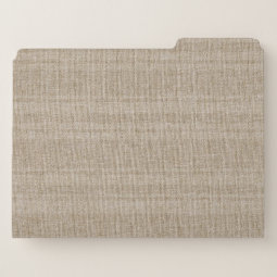 Two Tones Beige Faux Linen File Folder | Zazzle