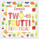 Two-tti Frutti Cutie Fruit 2nd Birthday Party Square Sticker | Zazzle