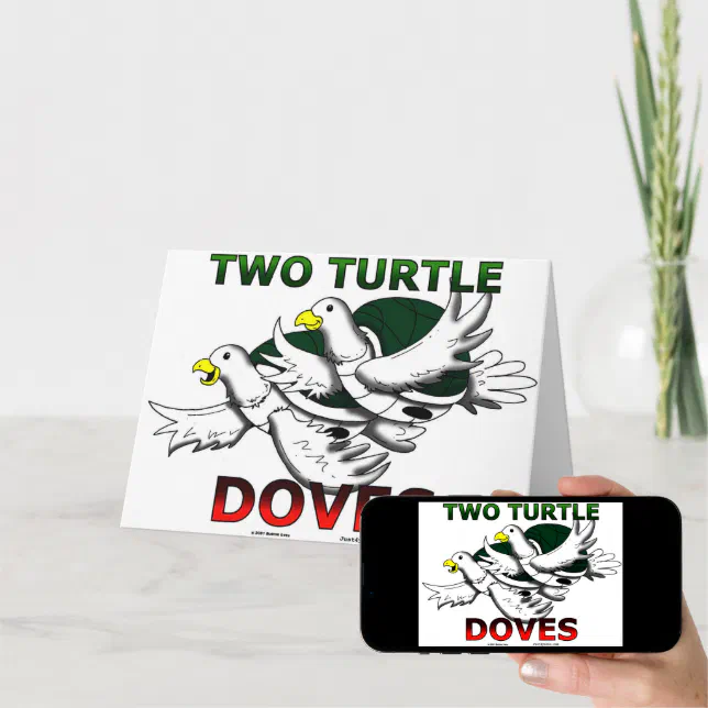 Two Turtle Doves Holiday Card | Zazzle