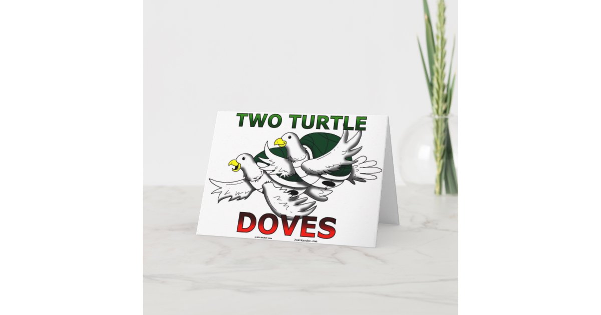 Two Turtle Doves Holiday Card | Zazzle