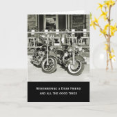 Two Vintage Motorcycles Sympathy Card | Zazzle