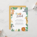 Two Wild Jungle Safari Second Birthday Party Invitation | Zazzle