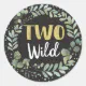 Two Wild Woodland Birthday Stickers Favor Labels | Zazzle