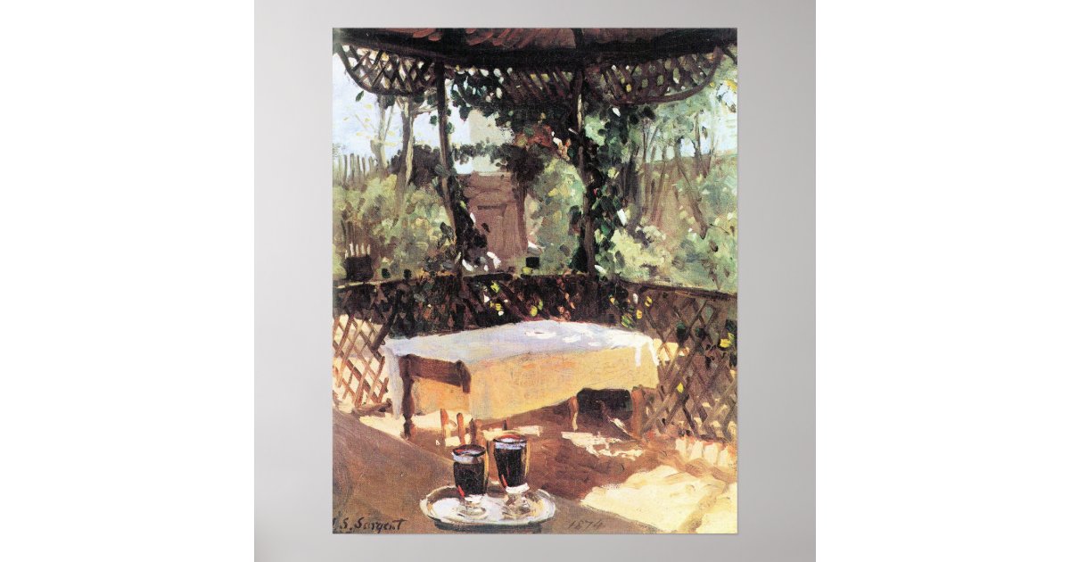 Two Wine Glasses By John Singer Sargent Poster Zazzle