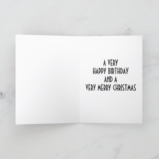 Two Wishes=happy Birthday Merry Christmas Holiday Card | Zazzle
