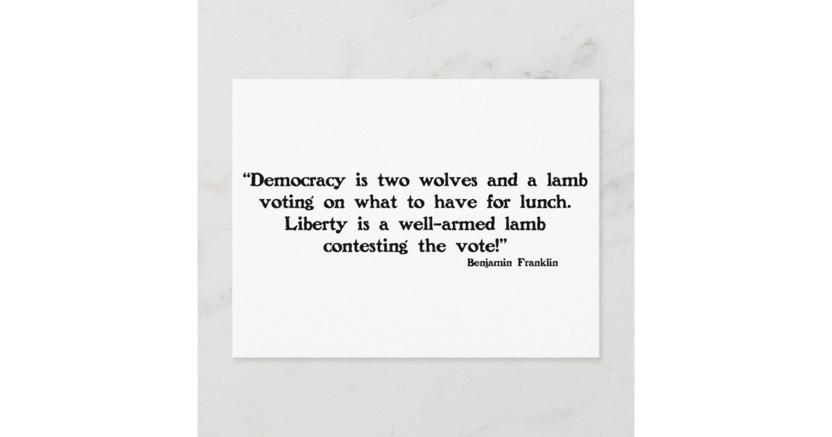 Two Wolves and a Lamb Postcard | Zazzle