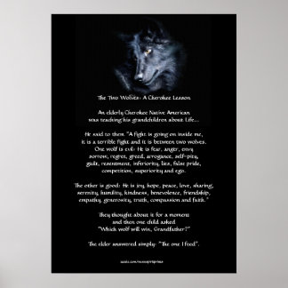 Two Wolves Posters | Zazzle